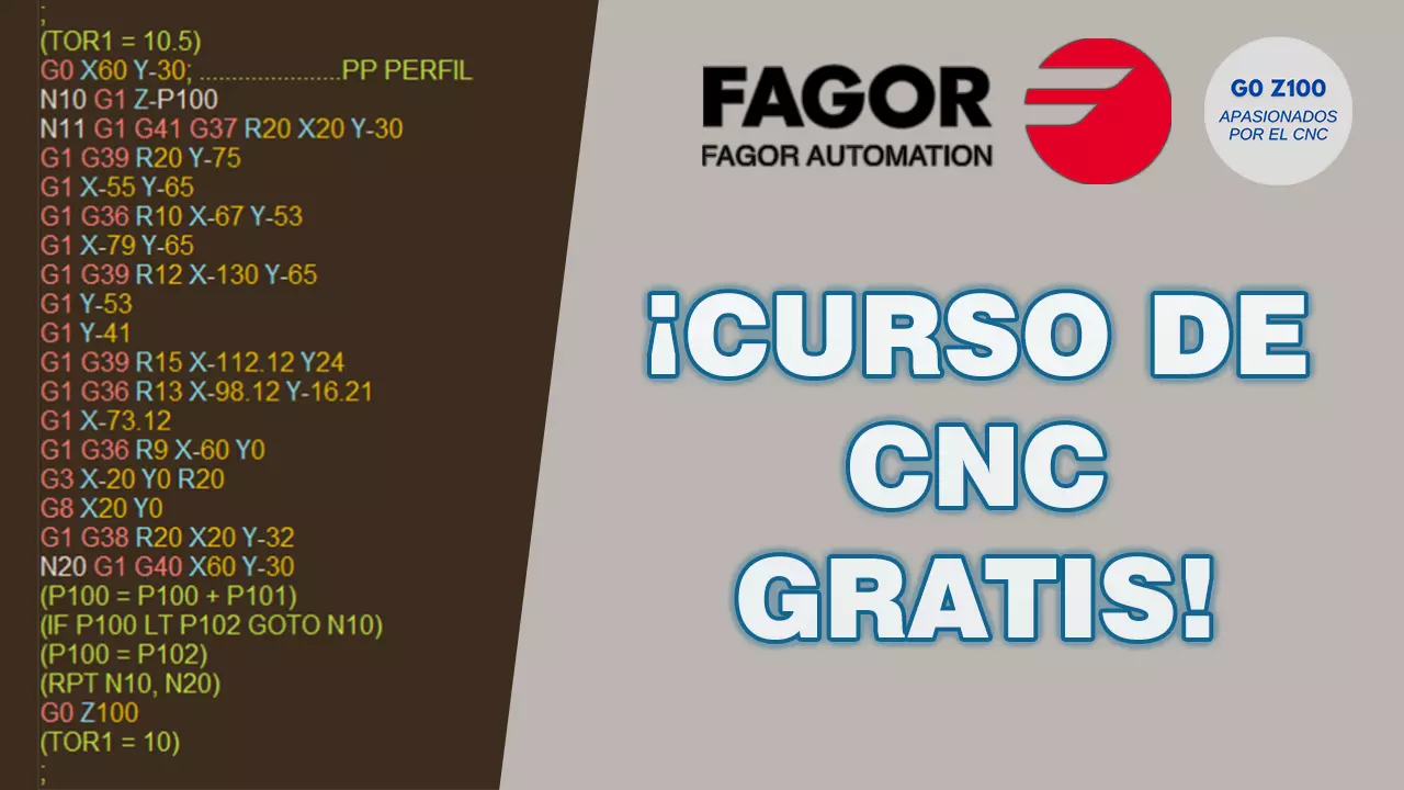 Curso de Programación CNC: Fresadora Fagor y Código ISO